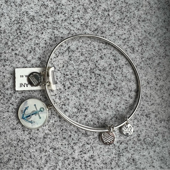 Alex and Ani | Jewelry | Alex And Ani Shiny Silver And Light Blue Resin ...